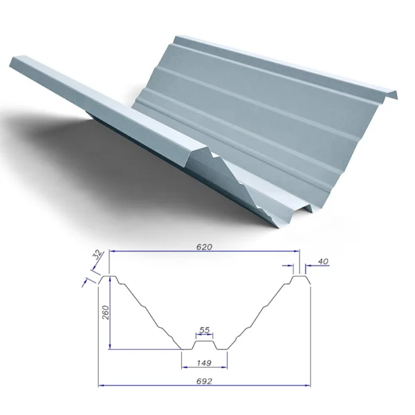 TELHA METALICA RT 260/620 – Telhas Termoacústicas